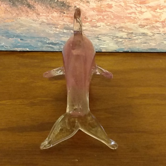 Accents | Pink Glass Dolphin Figurine | Poshmark